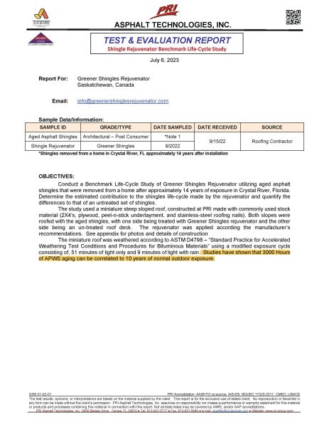 Testing | Extend the life of your roof | Roof Rejuvenate